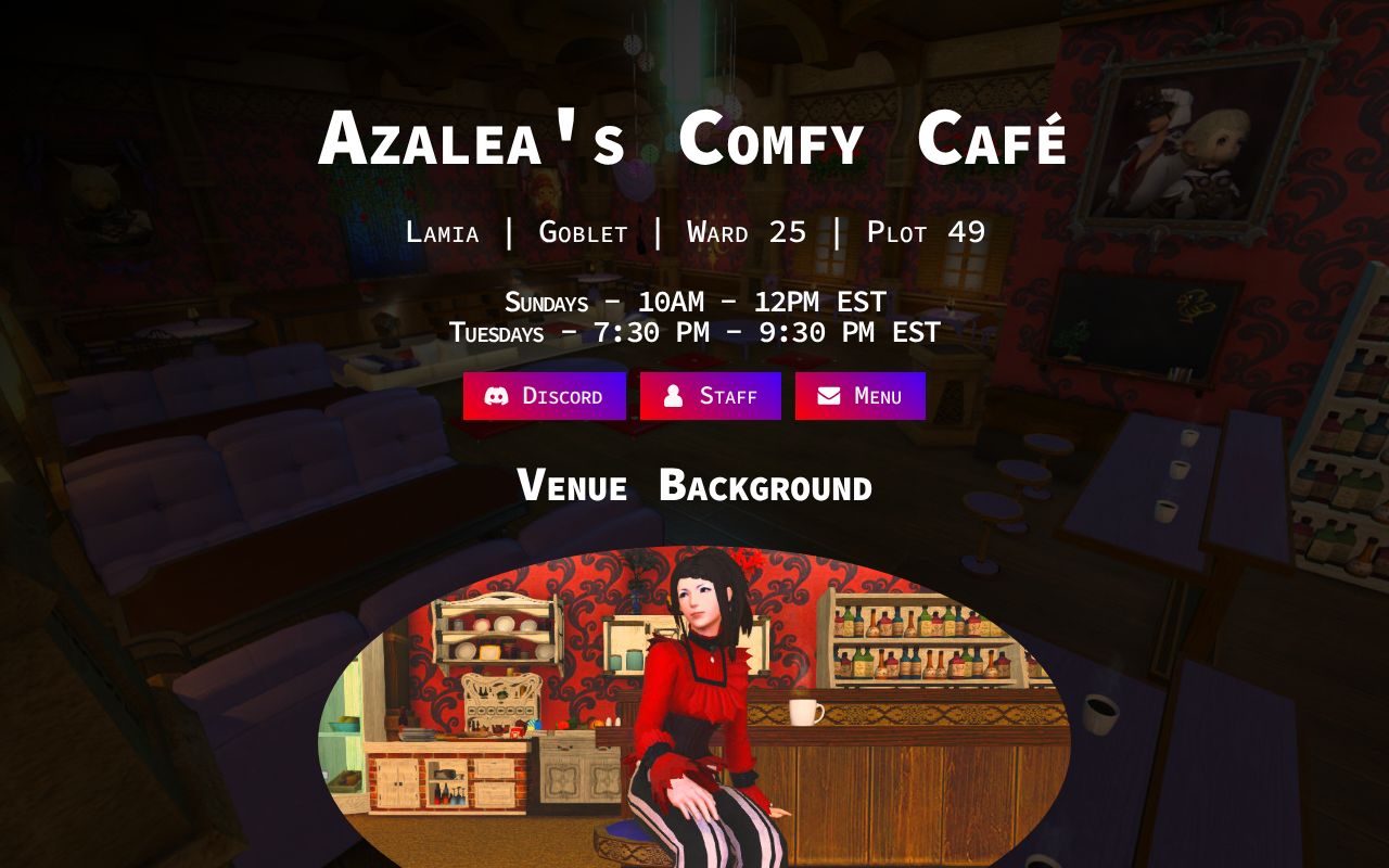 Azalea's Comfy Café Carrd
